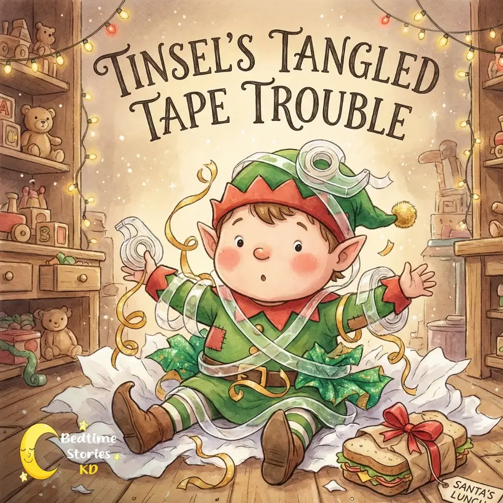 Tinsel the Tangled Elf: Short Christmas Bedtime Story for Kids